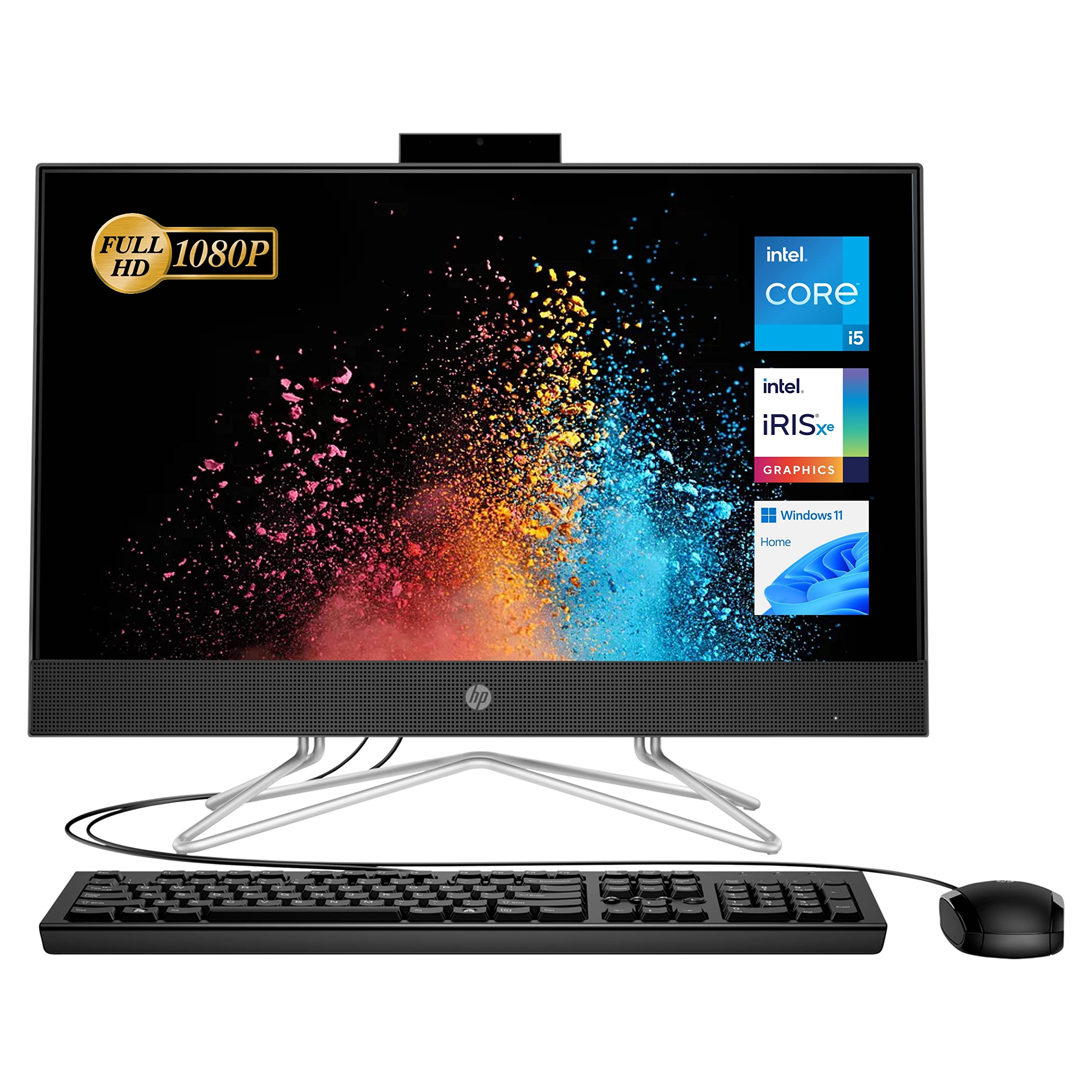 HP [Windows 11 Home] Newest All-in-One Desktop | 23.8" Full HD Screen | Intel Core i5-1135G7 Processor |32GB RAM | 1TB SSD | Webcam | DVD-RW | Black