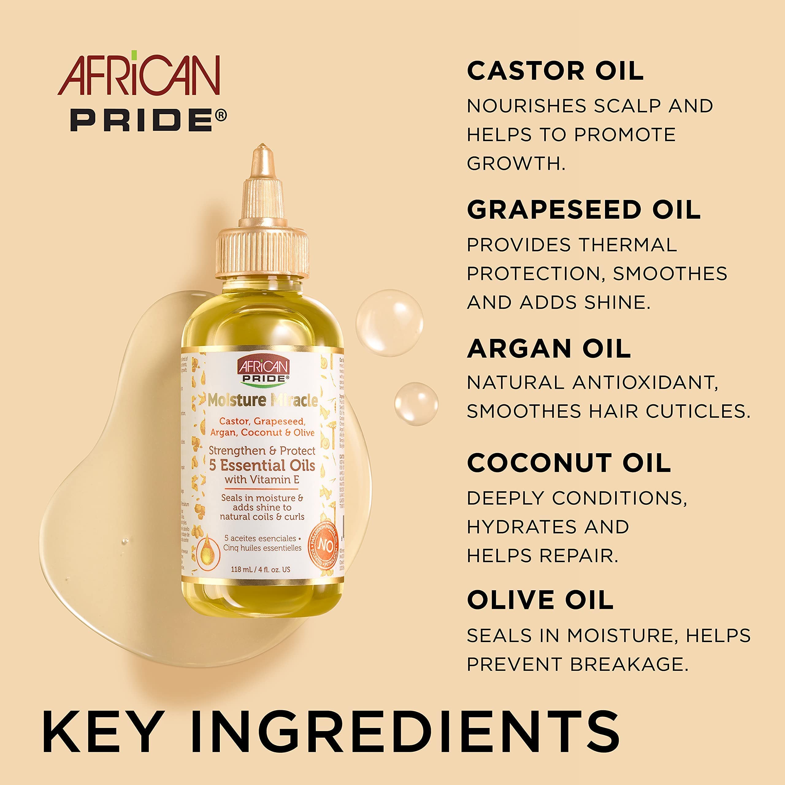 African Pride Takedown & Detangle Regimen with Moisture Miracle Aloe & Coconut Water Pre-Shampoo, Moisture Miracle 5 Essential Oils.