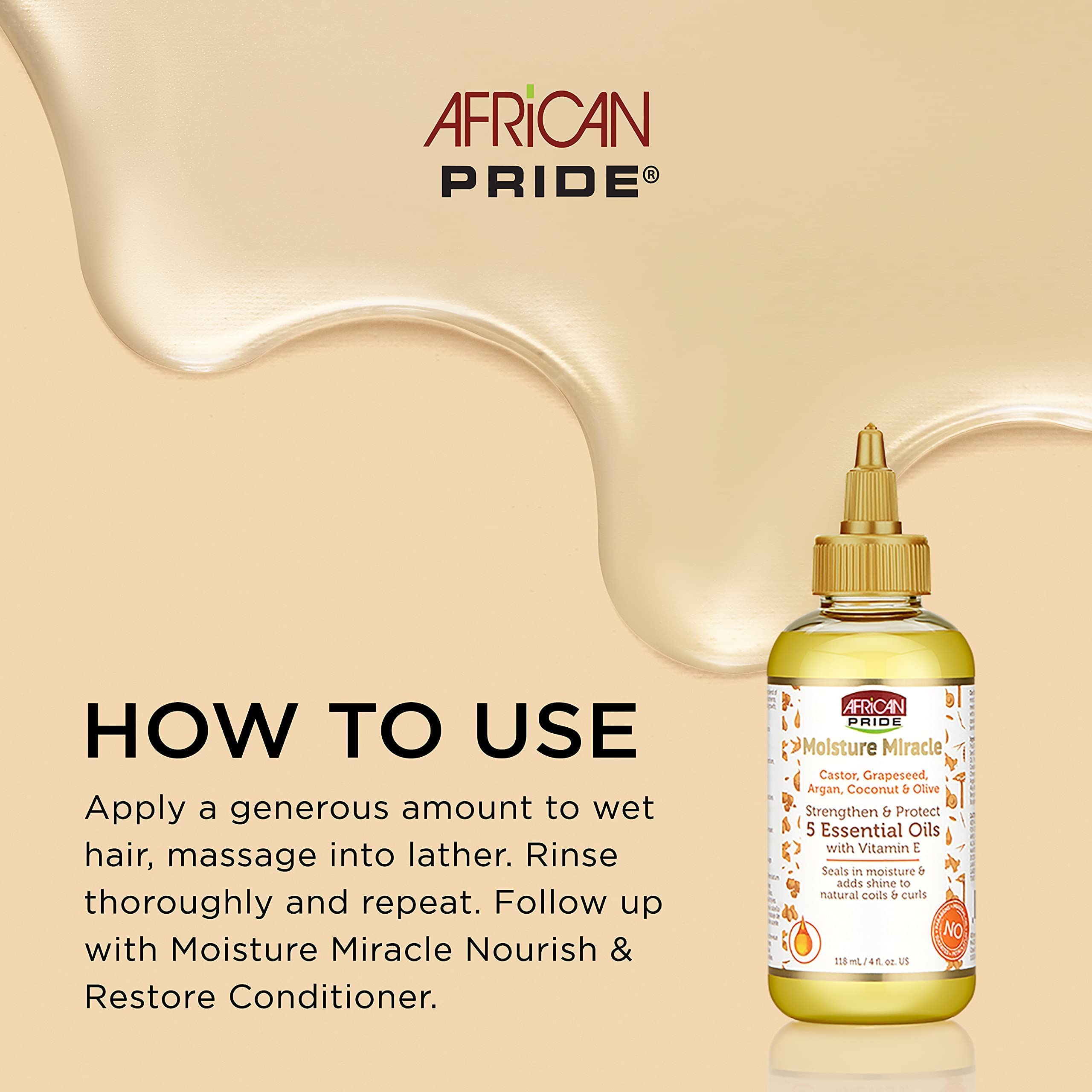 African Pride Takedown & Detangle Regimen with Moisture Miracle Aloe & Coconut Water Pre-Shampoo, Moisture Miracle 5 Essential Oils.