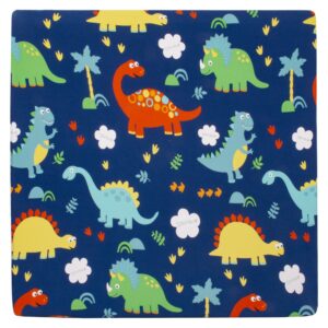 Cloele Square Playard/Playpen Stretch Fitted Sheets Perfect for 36 X 36 Portable Playard Mattresses - Square Pack and Play Crib Sheets - Ultra Soft Polyester Dinosaur Fitted Playpen Sheet for Baby