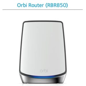 Orbi RBR850 Whole Home AX6000 Tri-Band Mesh WiFi 6 System (Router Only), White