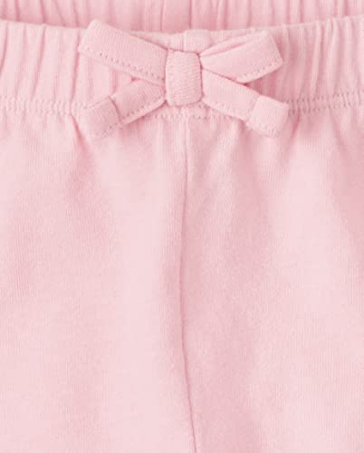 The Children's Place Baby Toddler Girls Pull on Everyday Shorts, Tie Front Pink/Yellow 2-Pack, 2T