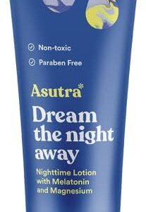 ASUTRA Melatonin Lotion with Magnesium, 100 mL - with Sweet Almond Oil, Shea Butter and Lemongrass Essential Oil Aromatherapy