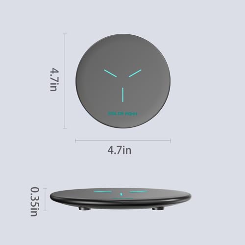 Color Rokk[2-Pack] Wireless Phone Charger,15W Fast Charging pad for iPhone 16/16plus/16pro Max/15 14/13/12/11/X,Google Pixel 9/Pixel 9 Pro/8/7/6,Samsung Galaxy S24 Ultra/S23/S22(No AC Adapter)