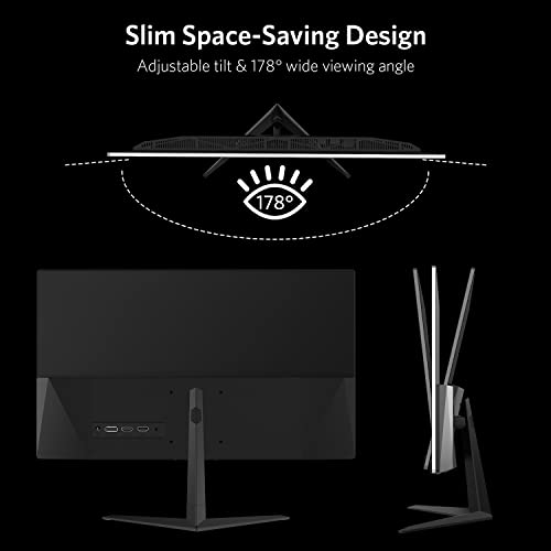 Fiodio 22” 144Hz 1920 x 1080p Full HD Flat Computer Monitor with HDMI Display Ports, Adjustable Tilt, Free-Tearing Eye Care Monitor for Home Office and Gaming (DP Cable Included), Black (C2B2G)