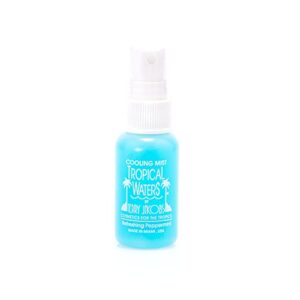 terry jacobs tropical waters peppermint full body cooling mist | cooling spray for hot weather, hydrating skincare mist, sunburn relief, hot flashes, summer activities & workout recovery | 1 fl oz