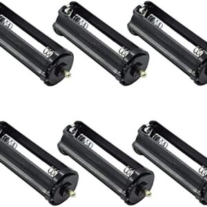 bnafes Cylindrical Battery Holder Battery Storage Case for 3 x 1.5V AAA Batteries Flashlight Torch Black - (6 Pcs)