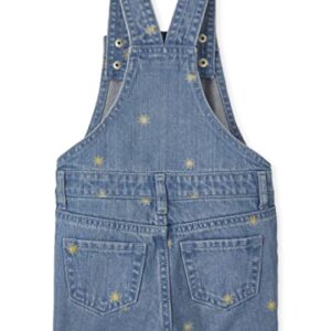 The Children's Place Baby and Toddler Girls Shortalls, Sun Denim, 12-18 Months