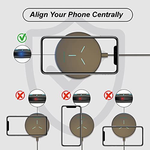 Color Rokk[2-Pack] Wireless Phone Charger,15W Fast Charging pad for iPhone 16/16plus/16pro Max/15 14/13/12/11/X,Google Pixel 9/Pixel 9 Pro/8/7/6,Samsung Galaxy S24 Ultra/S23/S22(No AC Adapter)