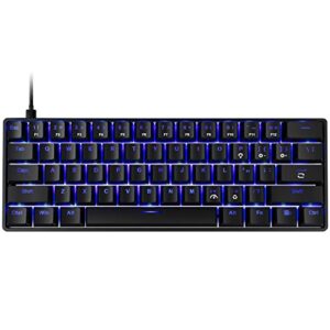 Fiodio 61 Keys RGB Wired Mechanical Gaming Keyboard with Audible Click Sound Blue Switches, Compact Mini Portable Computer Keyboard for Windows Gaming PC,F-DB21