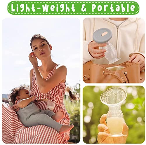 haakaa Silicone Breast Pump 100ml with suction base & Ladybugs Silicone Breast Shell 75ml Combo,Silicone Breast Milk Catcher,Silicone Breast Milk Collector & Nipple Therapy,Must Have for Breastfeeding