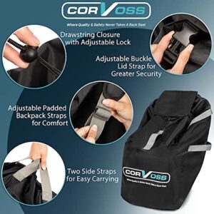 Car Seat Bags For Air Travel – Durable Infant Gate Check Bag For Car Seats – Universal Backpack Infant Carseat Bag Cover For Airplane – Secure Infant Car Seat Storage Bag For Better Traveling