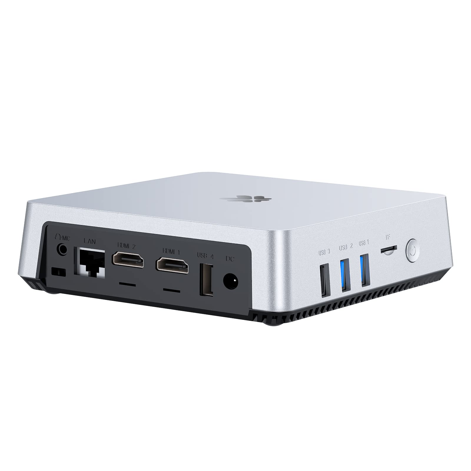 OUVISLITE [Entry-Level] Mini PC - Gemini Lake N4000 (4GB DDR4, 64GB eMMC), Low Power Small Desktop Computer with Expandable Storage Up to 2TB, Support HDMI Dual-Display, TF Card