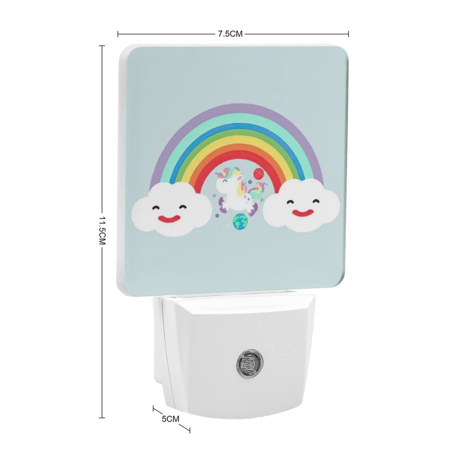 Emmarick Rainbow Night Light Plug in Cloud Night Lights Lamp for Kids Bedroom, LED Dusk to Dawn Auto On/Off Sensor Unicorn Nightlight for Baby Children Girl Boy Toddler Nursery Decor-Zero Radiation