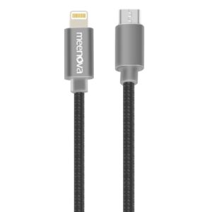 meenova 8 pin-to-microusb dac otg cable for iphone/ipad/ipod chord mojo hugo2 pha3 fiio hifi oppo ha2 k5, sony mdr-1adac, roland go mixer, irig hd2, nikon digital camera,transfer photos, 15cm 0.5ft