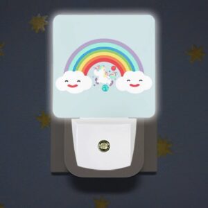 Emmarick Rainbow Night Light Plug in Cloud Night Lights Lamp for Kids Bedroom, LED Dusk to Dawn Auto On/Off Sensor Unicorn Nightlight for Baby Children Girl Boy Toddler Nursery Decor-Zero Radiation