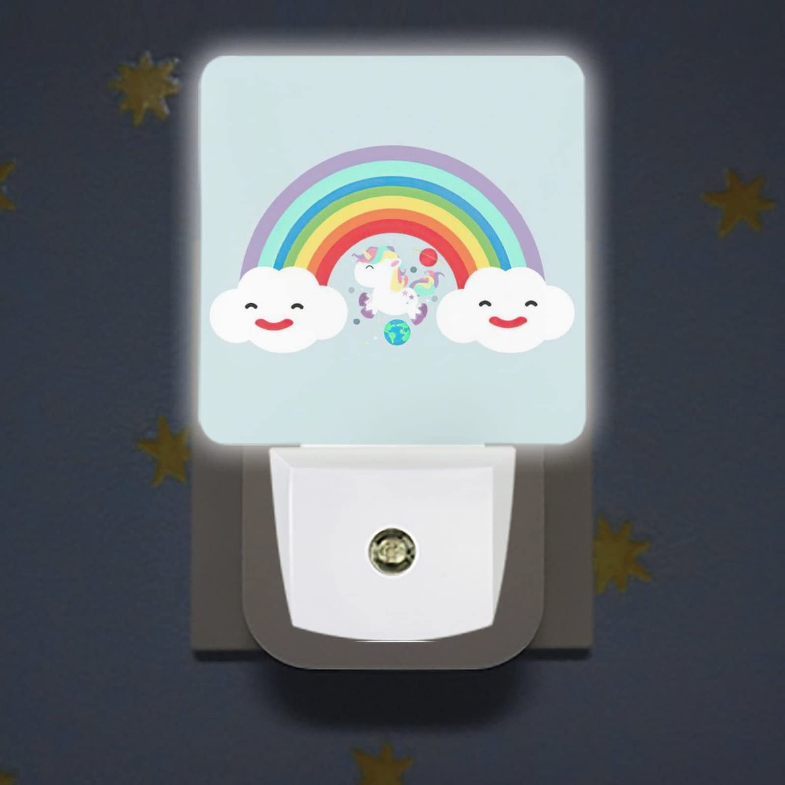 Emmarick Rainbow Night Light Plug in Cloud Night Lights Lamp for Kids Bedroom, LED Dusk to Dawn Auto On/Off Sensor Unicorn Nightlight for Baby Children Girl Boy Toddler Nursery Decor-Zero Radiation