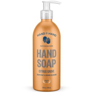 Hand in Hand Nourishing Liquid Hand Soap, 10 Fl Oz, Lavender Buds & Ylang Ylang, Lavender Scent, 4 Pack