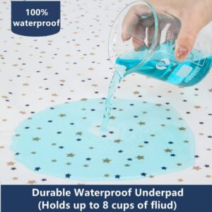 AMIATCH Baby Waterproof Bed Pad - Washable Wetting Pads for Toddler Children Baby Crib Waterproof Mattress Pad Potty Training Pads Reusable Underpads Bed for Kids Adult Pets(Dolphins)