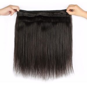 Straight Bundles 10A Brazilian Straight Human Hair Bundles 18 20 22 Inch 3 Bundles 100% Unprocessed Virgin Straight Weave Bundles Human Hair Natural Color