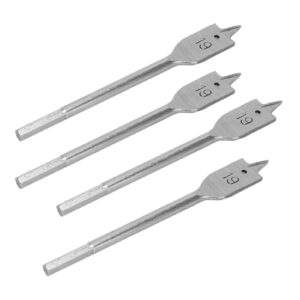 spade drill bit set paddle flat bits 4 pcs openin 19mm / 0.7in flat wood drill bits for woodworking keyholes and other fine drilling diy flat drill