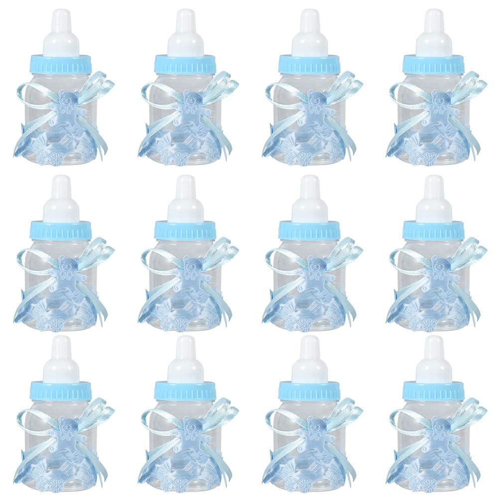 Baby Shower Bottles, Bottle Candy Gifts Decorations, Mini Bottle C and y Gift Box, 12 Pcs C and y Bottle for Baby Shower Favors Fillable, Used for Girl Boy Newborn Birthday