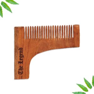 the legend organic pure neem wood comb (beard shaper)