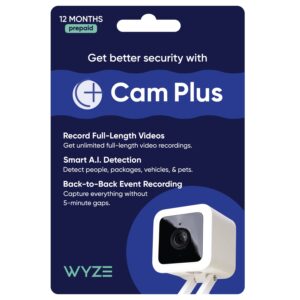 wyze cam plus 12 month subscription, wyzecp12