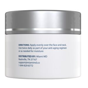 MiamiMD Age-Defying Lift & Firm Cream - Anti Aging and Skin Firming For All Types Paraben Free, Fragrance Free Cruelty Free BHA Free 50 ml (1.7oz)