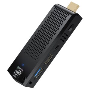 ouvislite [lightweight] fanless mini pc stick - equip with atom x5-z8350 (8gb ddr3l, 128gb emmc) with win 10 pro, small form portable computer stick supports 128gb tf card, bluetooth 4.2 and wi-fi