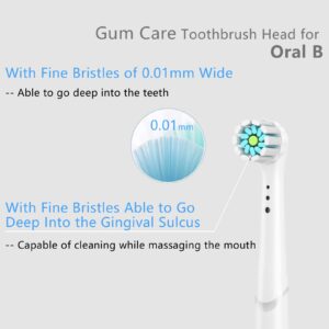 Replacement Electronic Toothbrush Heads, 8 Count Professional Precision Clean Brush Refills Compatible with 7000/Pro 1000/9600/ 5000/3000/8000