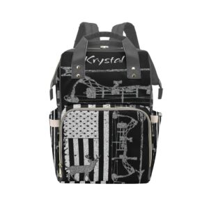 xozoty deer american flag camo arrow black diaper bags with name waterproof mummy backpack nappy nursing baby bags gifts tote bag for women