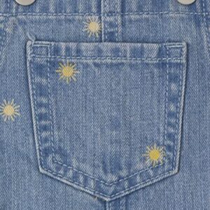 The Children's Place Baby and Toddler Girls Shortalls, Sun Denim, 12-18 Months