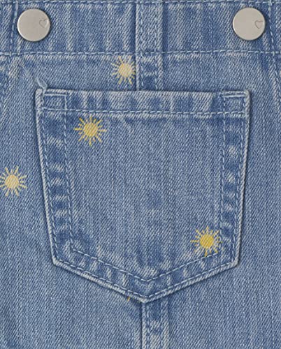 The Children's Place Baby and Toddler Girls Shortalls, Sun Denim, 12-18 Months