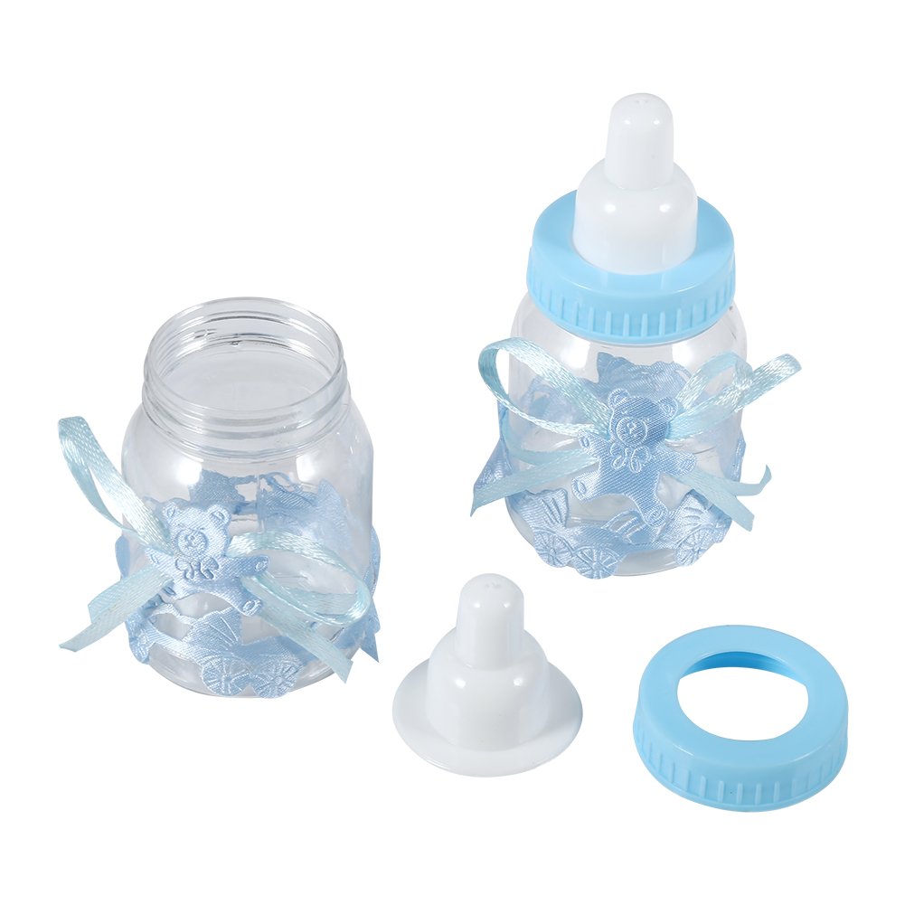 Baby Shower Bottles, Bottle Candy Gifts Decorations, Mini Bottle C and y Gift Box, 12 Pcs C and y Bottle for Baby Shower Favors Fillable, Used for Girl Boy Newborn Birthday