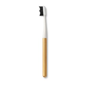 Sustainable Premium Toothbrush with Biodegradable Replacement Heads and Binchotan Charcoal Bristles (Gold)