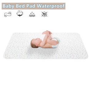 AMIATCH Baby Waterproof Bed Pad - Washable Wetting Pads for Toddler Children Baby Crib Waterproof Mattress Pad Potty Training Pads Reusable Underpads Bed for Kids Adult Pets(Dolphins)