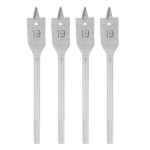 Spade Drill Bit Set Paddle Flat Bits 4 Pcs Openin 19mm / 0.7in Flat Wood Drill Bits for Woodworking Keyholes and Other Fine Drilling DIY Flat Drill