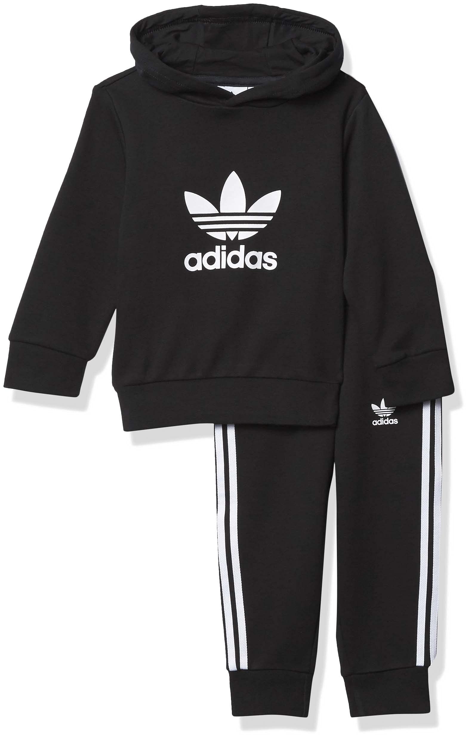 Adidas Originals Baby Boys Adicolor Hoodie Set Infant And Toddler Track Jacket, Black, 4T US