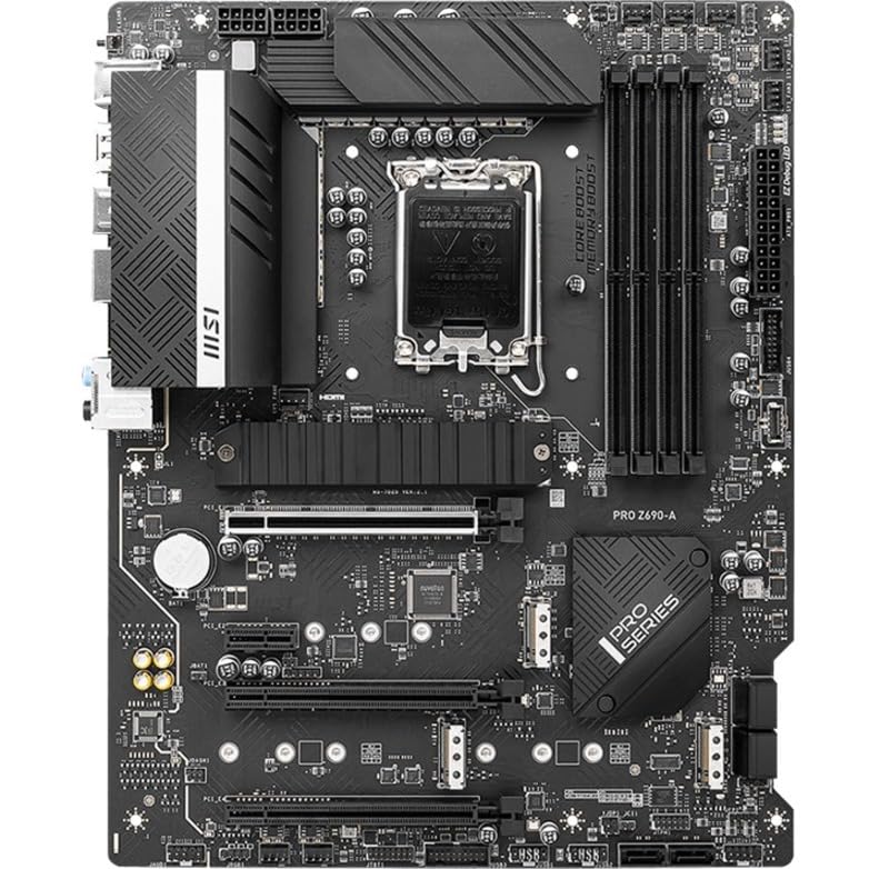 MSI PRO Z690-A ProSeries Motherboard (ATX, 12th Gen Intel Core, LGA 1700 Socket, DDR5, USB 3.2 Gen 2, PCIe 5, 2.5G LAN, M.2 Slots)