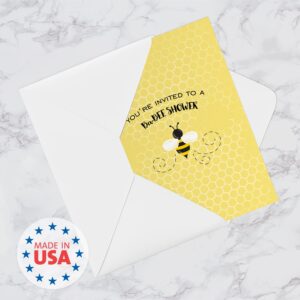 Sweet As Can Bee Baby Shower Invites / 25 Double Sided Cards With White Envelopes / 5" x 7" Honeybee Invitations/Fill In Gender Neutral Cards