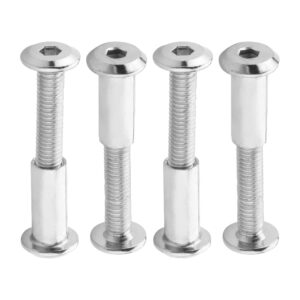 yinpecly 10pcs screw post fit for 5/16"(8mm) hole dia, male m6x30mm belt buckle binding bolts for scrapbook photo albums binding and leather saddles purses belt repair, carbon steel silver