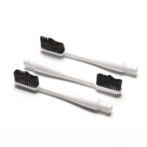 Sustainable Premium Toothbrush with Biodegradable Replacement Heads and Binchotan Charcoal Bristles (Gold)