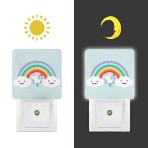 Emmarick Rainbow Night Light Plug in Cloud Night Lights Lamp for Kids Bedroom, LED Dusk to Dawn Auto On/Off Sensor Unicorn Nightlight for Baby Children Girl Boy Toddler Nursery Decor-Zero Radiation