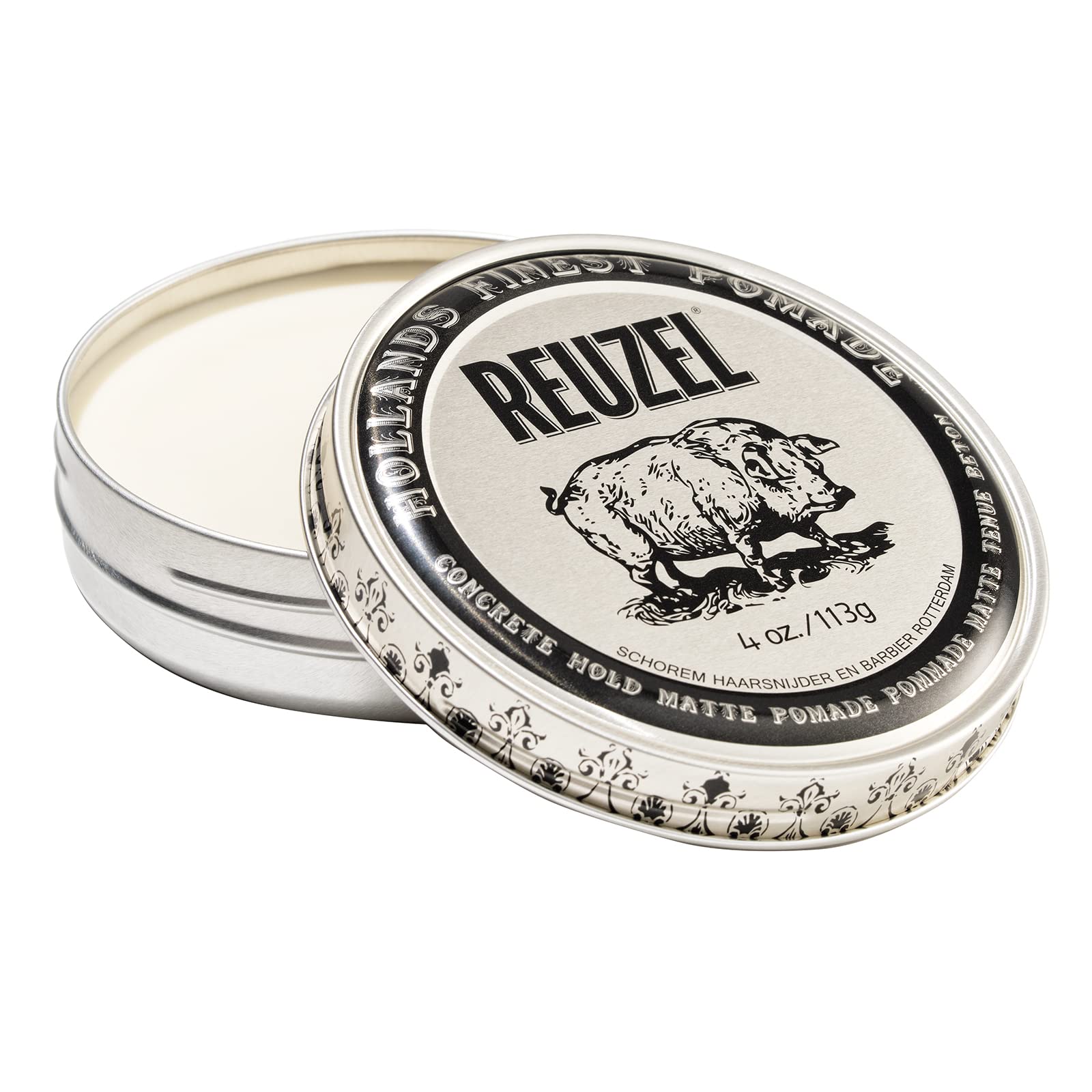 REUZEL Concrete Hold Matte Pomade, Makes Hair Polished, 4 oz