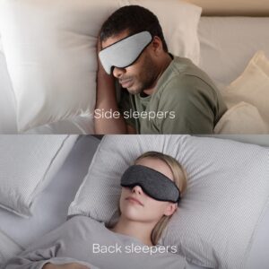 Ostrichpillow Eye Mask Sleep Mask - 100% Blackout, No Pressure On Eyes, Soft & Breathable, Adjustable Fit, Sleep Mask for Women Men, Travel Bag Included