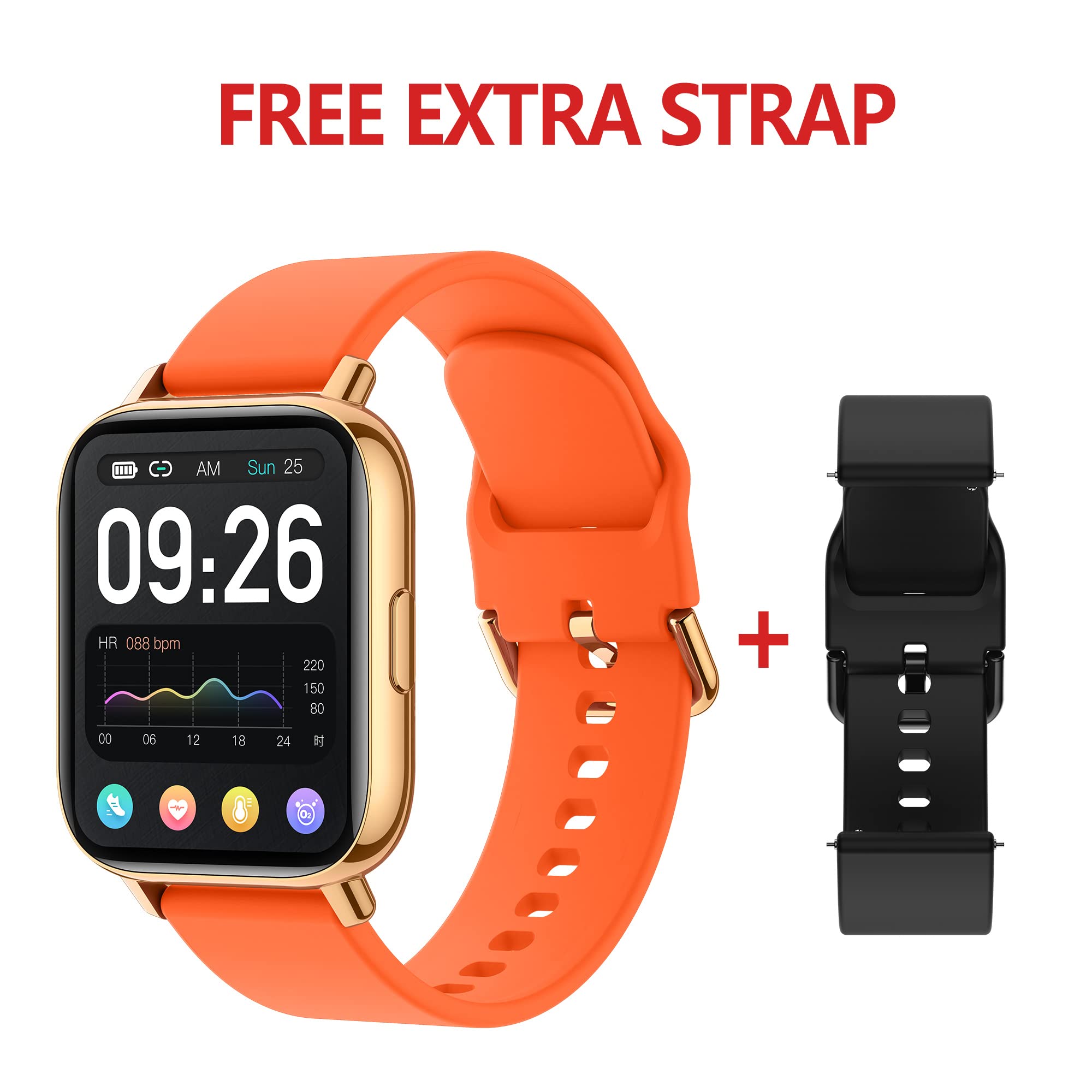 Smart Watch Fitness Tracker,Smart Watches for Women Men Compatible with iphone Android phones,Smartwatch with Sleep Heart Rate Monitor,Pedometer Watch,Health Tracker Watch with Step Calorie Counter