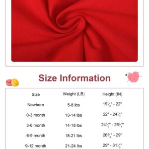 WIQI My First Valentine's Day Outfit Infant Baby Boy Spring Clothes Long Sleeve Romper and Love Heart Pants For 9-12 Months Baby Boys