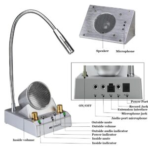 Retekess TW105 Intercom System for Buiness,Two Way Intercom,Anti Interference,Loud Sound,for Office,Shop,Restaurant（2 Pack）