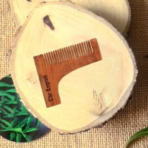 The Legend Organic Pure Neem Wood Comb (Beard Shaper)